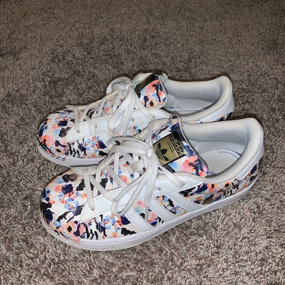 adidas | Shoes | Floral Superstar Adidas | Poshmark